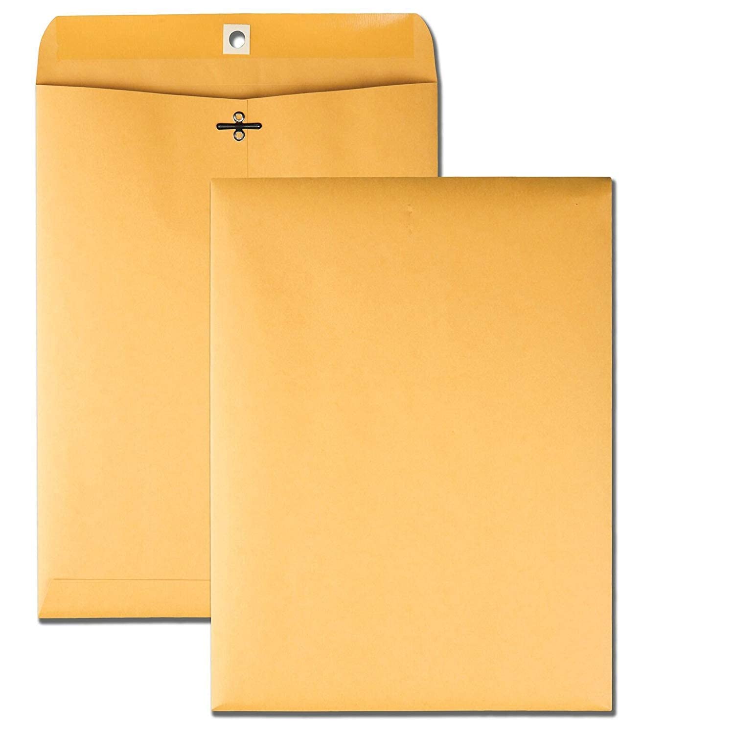 9 x 12 Clasp Envelopes, Brown Kraft Catalog With Clasp Closure & Gummed Seal, 28lb Heavyweight Paper Envelopes, Great For Filing, Storing Or Mailing Documents, 9" x 12" - 10 Envelopes