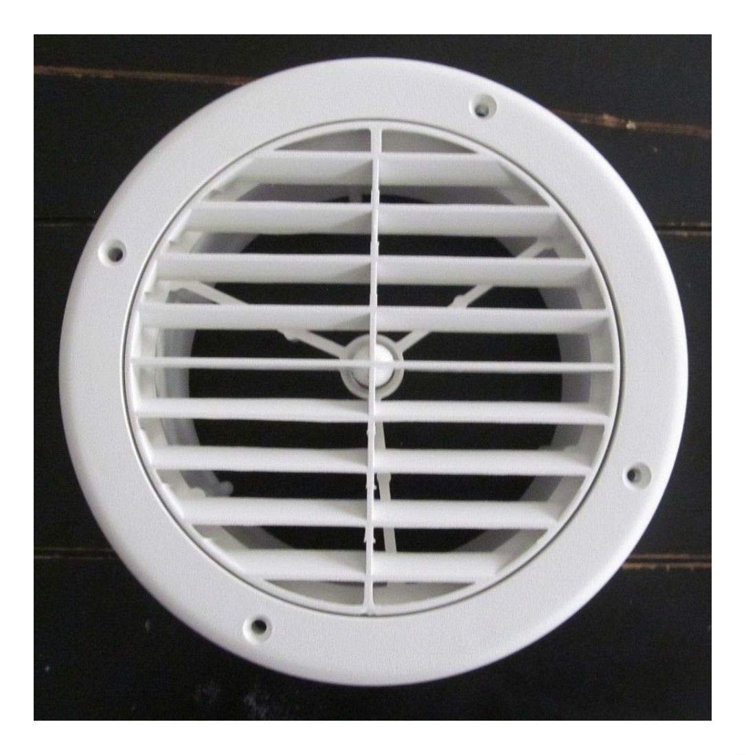 7" Round White Ceiling A/C Vent 2" Extension Used in Newmar Other RV Motorhome
