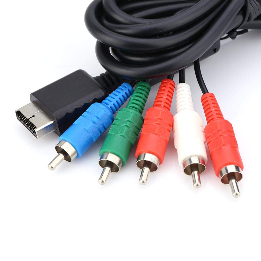 Audio/Video Cable for, AV Multi Out to Component Connection AV Cable Cord for Sony for PS2 for PS3 Game Console, 6FT