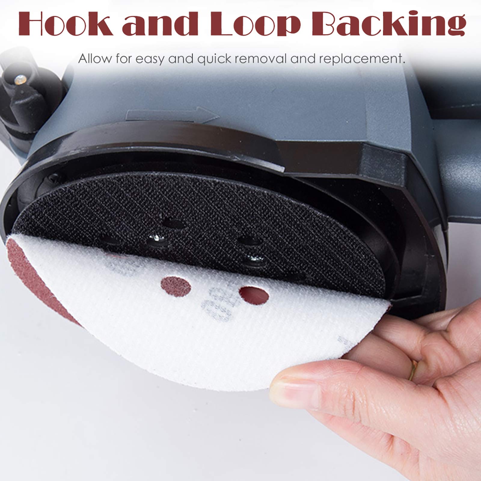 70Pcs Sanding Discs 5 Inch 8 Holes Round Sandpaper 400/600/800/1000/1500/2000/3000 Grit Hook and Loop Sander Pads for Random Orbital Sanders