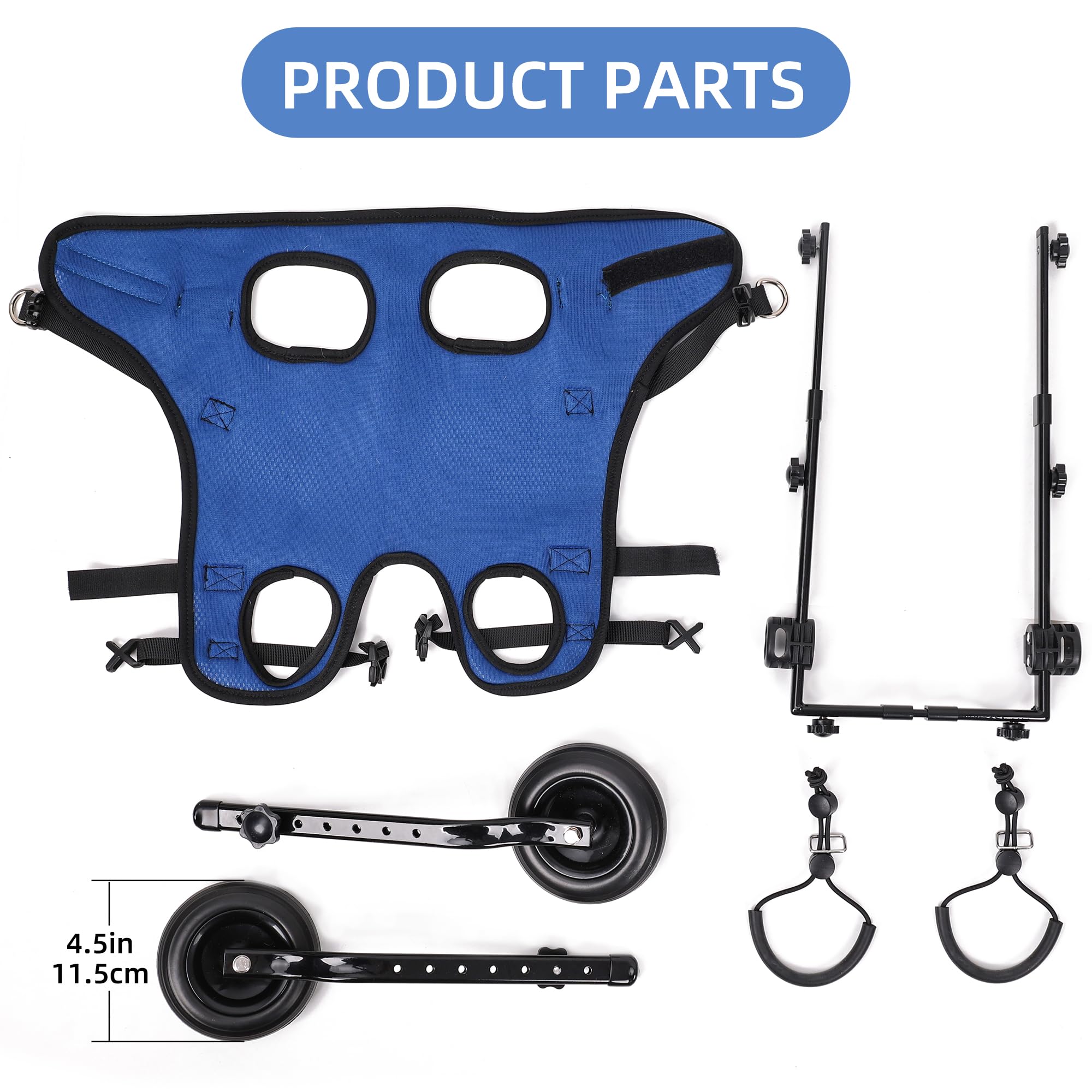 Small Dog Wheelchair for Back Legs, Adjustable Dog Wheelchairs - Mobility Aids for Disabled Pets, Dog Leg Brace and Hip Support