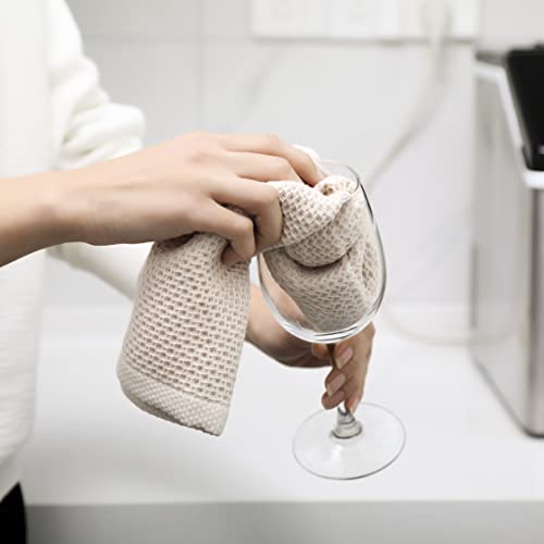 Dish Cloth for Kitchen 6 Packs Cotton Cleaning Rags in Waffle Wave, Ultra Soft Super Absorbent Dishcloth for Washing Dishes, 13” x 13” Quick Drying Reusable Dish Towels for Home Kitchen (Mixed Color)