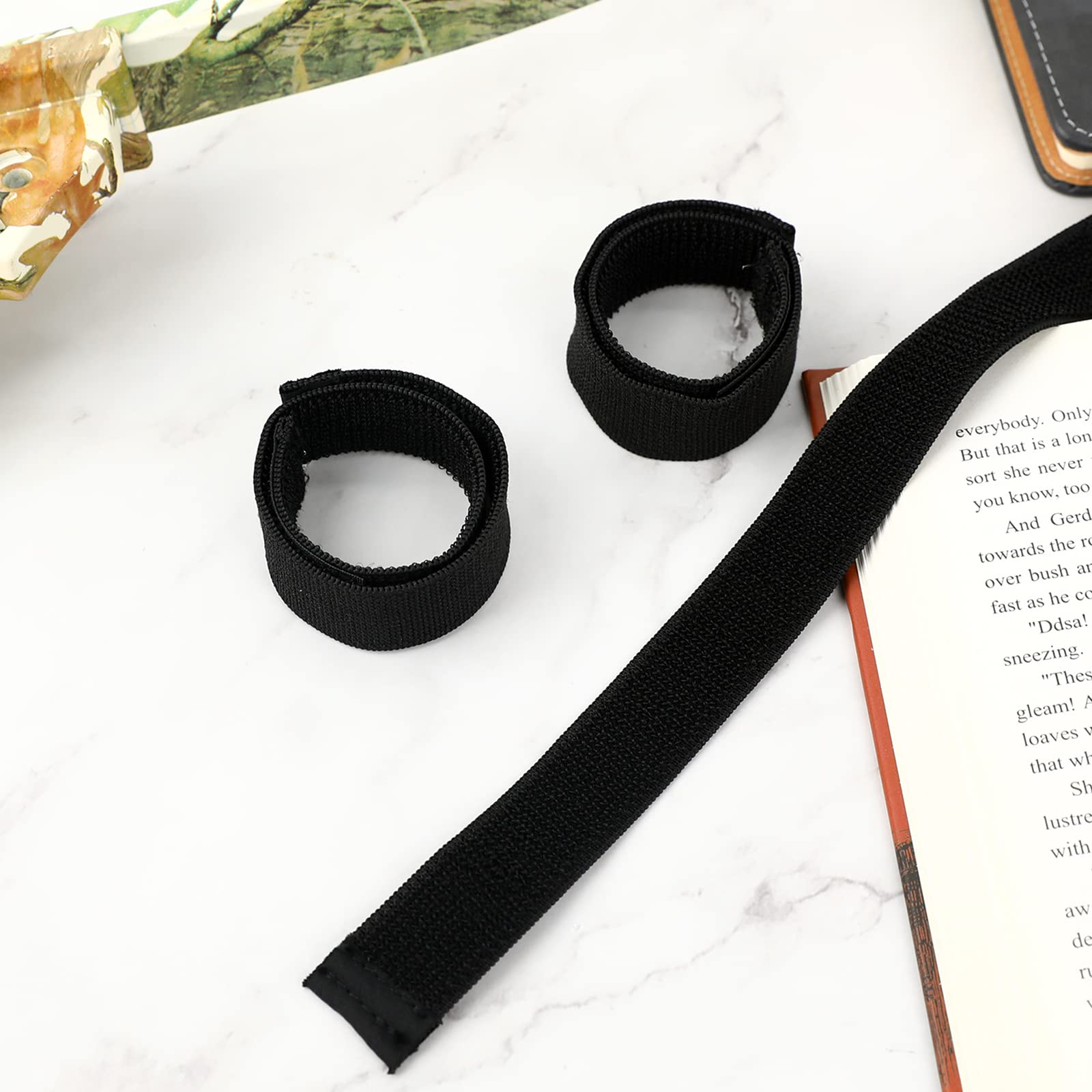 4Pcs Black Boot Blousers Elastic Military Polyester Elastic Boot Bands Military Blousing Straps Ankle Hook and Loop for Men Women Hunting Gardening Hiking Cycling Fishing
