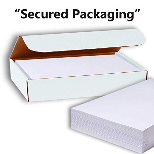 Hamilco White Cardstock Thick Paper - Blank Index Flash Note & Post Cards - Greeting Invitations Stationary 4 X 6" Heavy Weight 80 lb Card Stock for PrinterĀ - 100 Pack