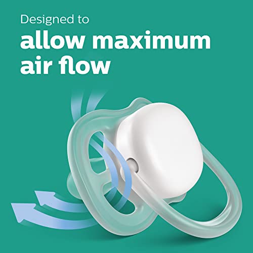 Philips AVENT Ultra Air Pacifier 0-6 Months, Pink/Peach, 4 Pack, SCF245/40