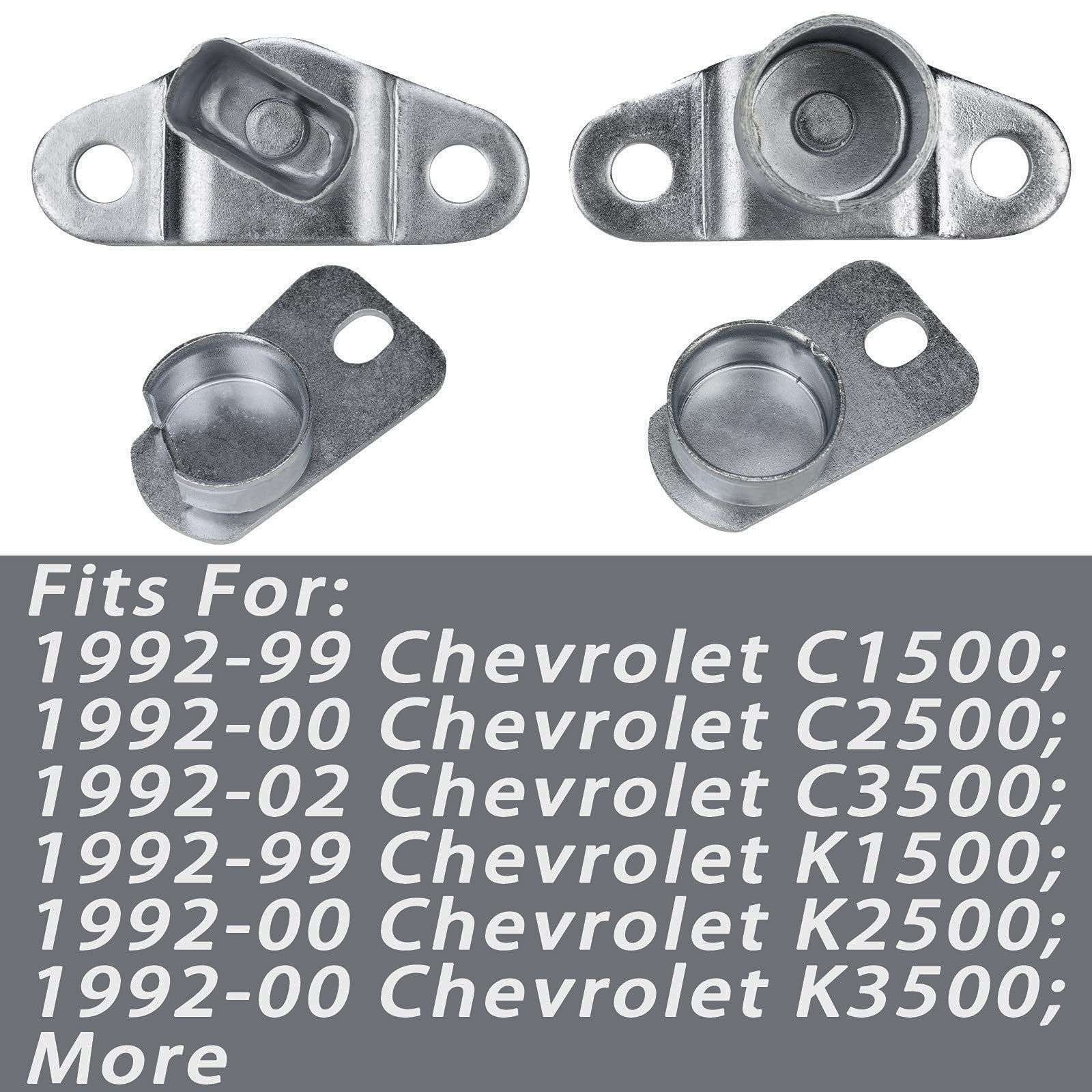 4PCS Body Mounted Tailgate Hinge Left & Right Tail Gate Truck Hinge Compatible with 1992-2002 Chevrolet & GMC C1500 C2500 C3500 K1500 K2500 K3500 Replace 15603558 15521579 15691087 15691088