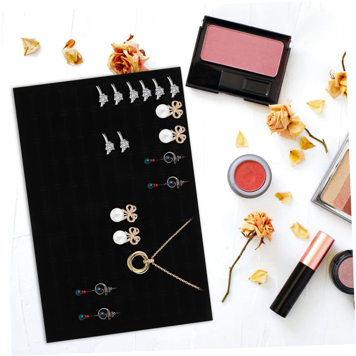 Abaodam 6 Pcs Jewelry Box Ring Insert Display Jewelry Supplies Ring Displays for Selling Earrings Insert Ear Stud Pad Jewelry Display Pads Ring Case Hair Accessories Sponge Travel Necklace