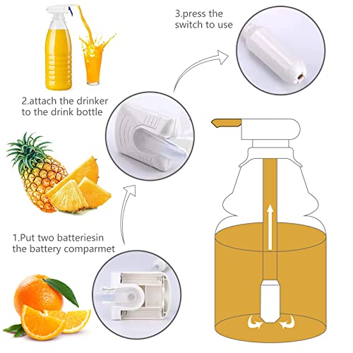 Automatic Drink Dispenser, Milk Dispenser, Hands-Free Milk, Automatic Drink Dispenser with Electric Tap, Drink Dispenser for Milk Juice Beer & More, Hands-Free No Overflow