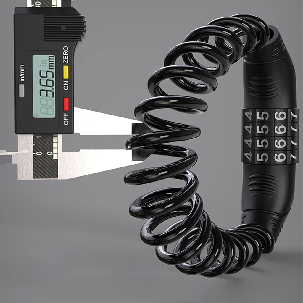 4-Digit Lock Combination Lock with Cable for Motorbike Scooter Street Bike Secures Helmet Lock