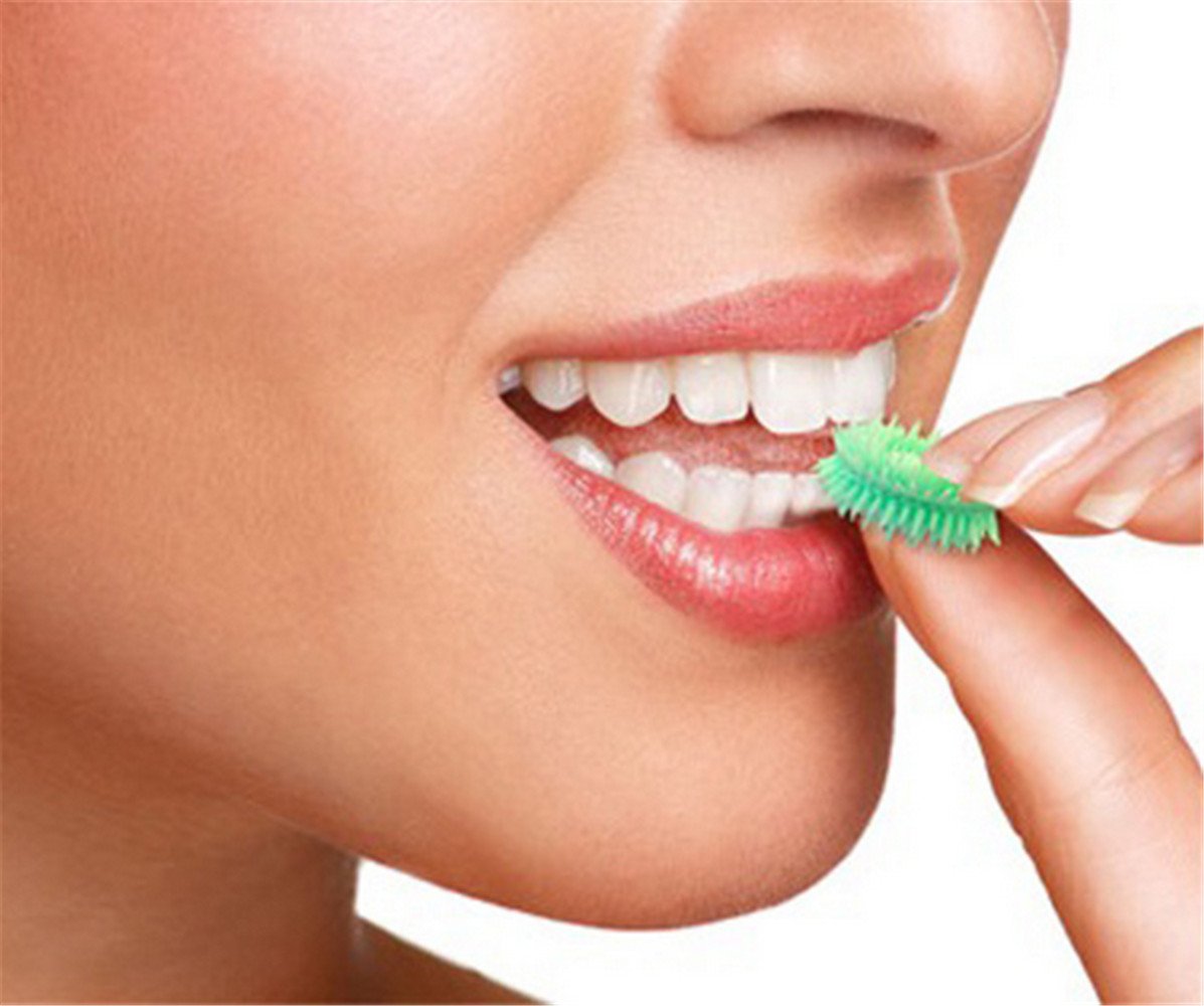 Smallest toothbrush 6pcs/pack - Rolly Brush Mint Flavor Portable Disposable Mini carry Chewing type toothbrush saving time, no water or toothpaste for Traveling, Business trip
