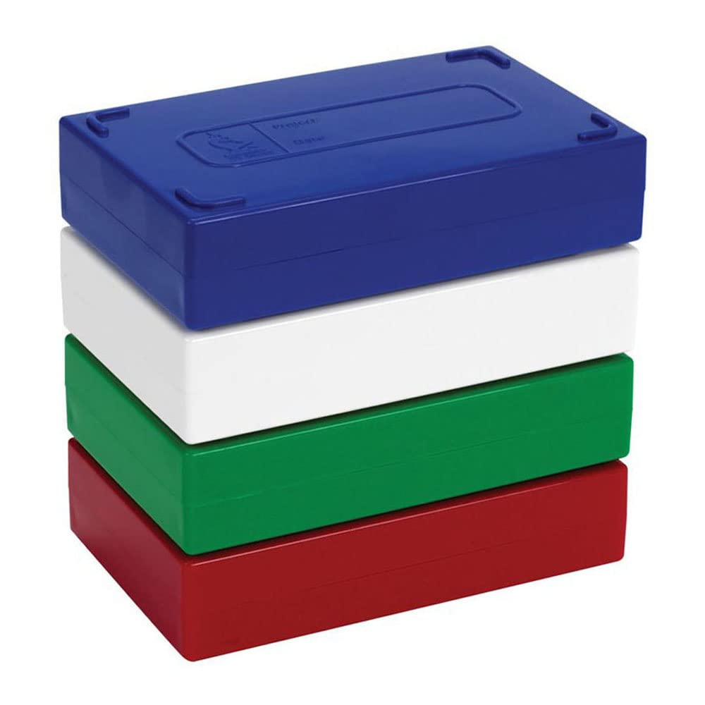 Heathrow Scientific HS15989R Premium Microscope Slide Box, 25-Place, Foam, ABS, White
