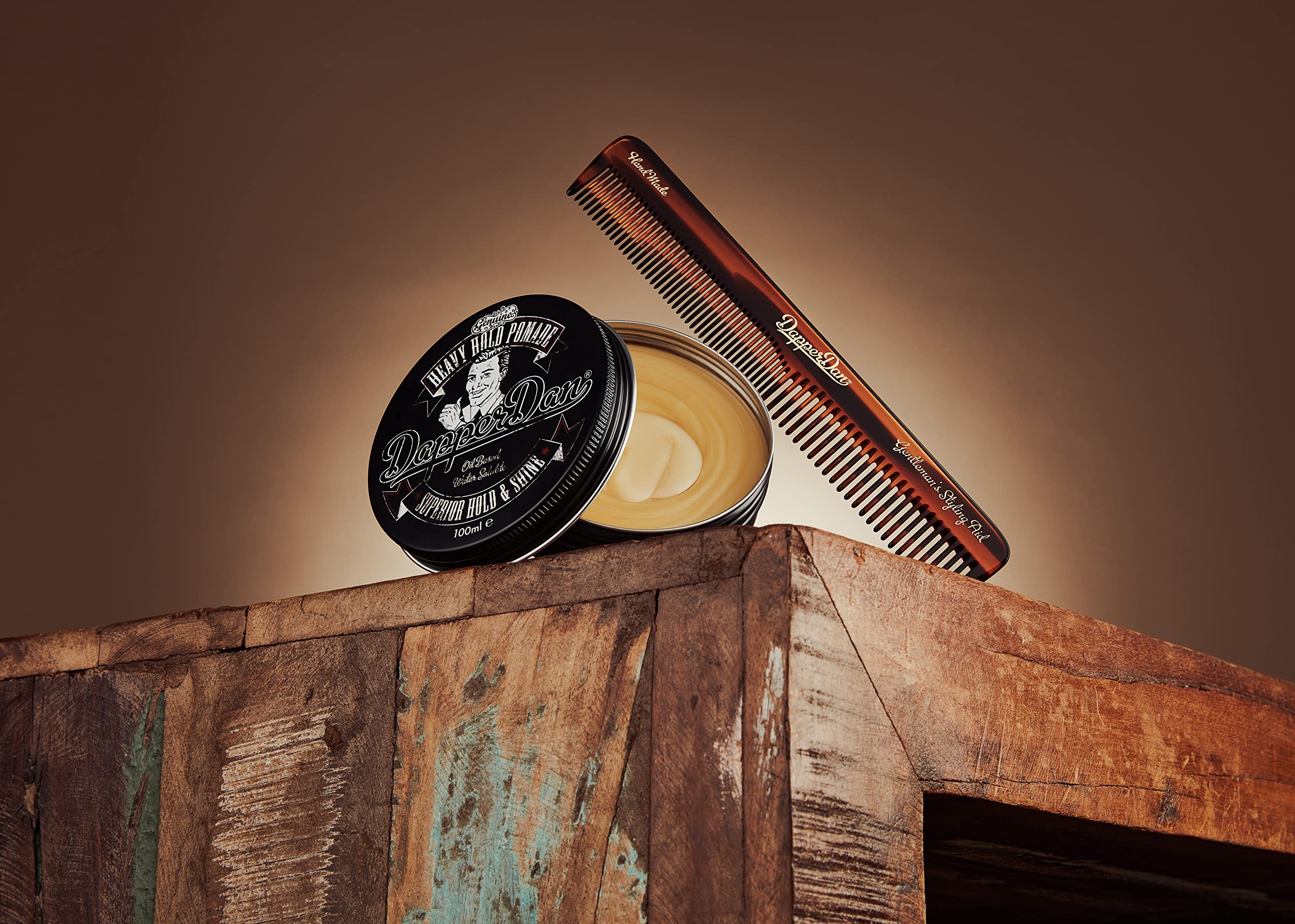 Heavy Hold Pomade By Dapper Dan, Superior Hold, Petrolatum Free, No Build Up, Liquorice & Vanilla Fragrance 100ml