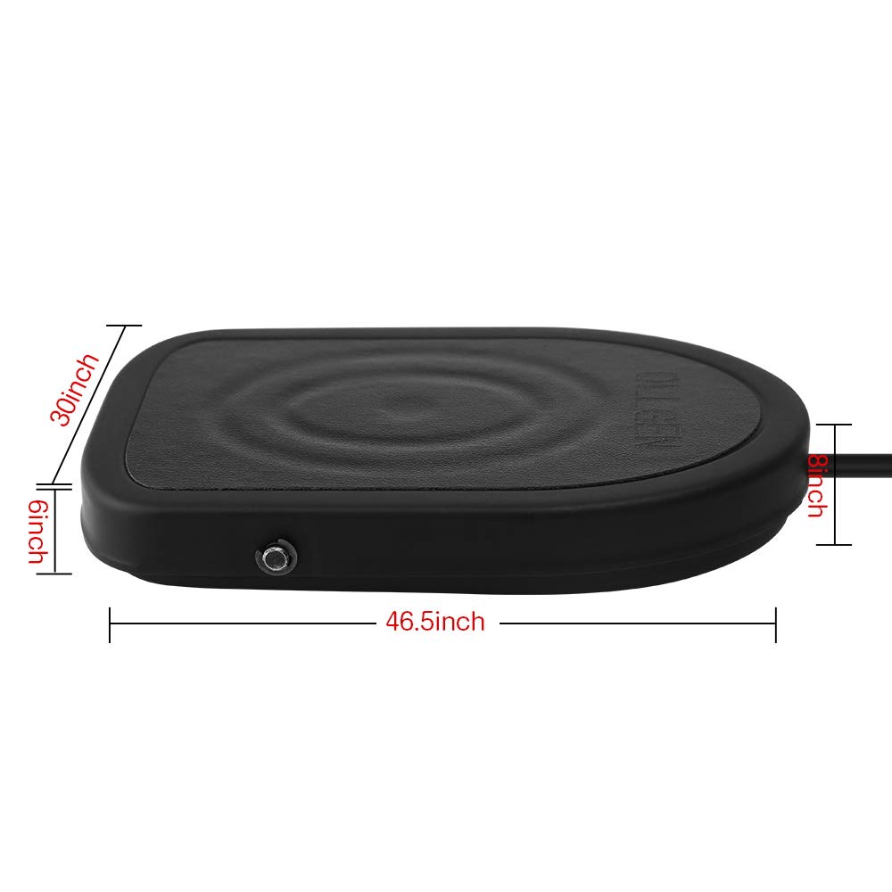iKKEGOL USB Foot Pedal Switch Gaming, Black Metal Single HID Action Programmable Digital Hand Control Keyboard Mouse with 3 Color Rubber Mat