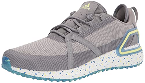 adidas Men's Solarthon Spikeless Golf Shoes, Grey Three/Pulse Yellow/Grey Two, 12