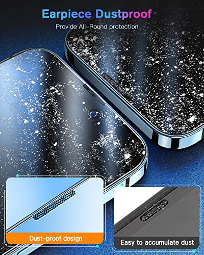 Benazcap Screen Protector for iPhone 14 pro 6.1'', Auto Dust-Elimination,Bubbles Free/Anti Scratch/9H+ Hardness Tempered Glass for iPhone 14 pro 6.1 Inch 2022, 2 Pack