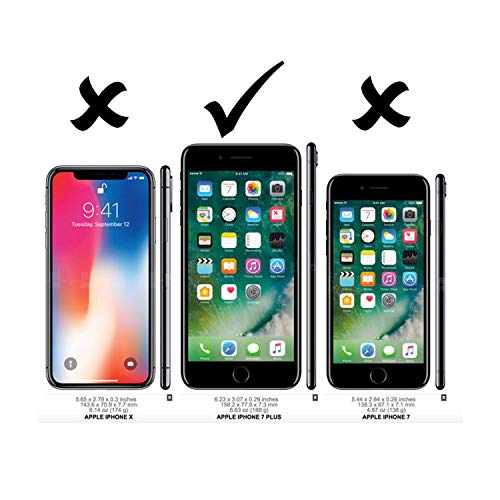 Hand-e Muscle Case for Apple iPhone 8 Plus / iPhone 7 Plus, Triple Layer Protection (Defender), Drop Proof, Hands Free Kickstand & Belt Clip β Black/Black