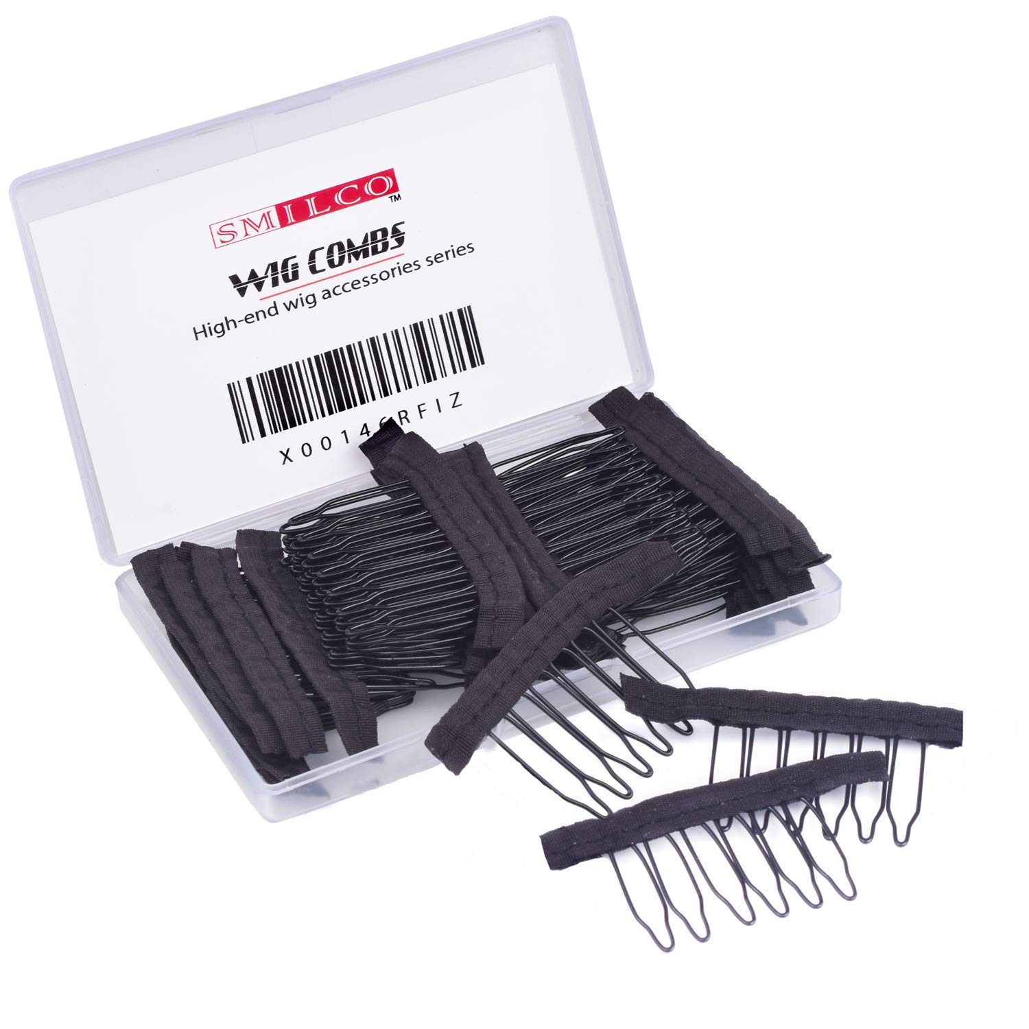Smilco 32 Pcs Wig Clips, Metal Snap Wig Combs for Making Wigs