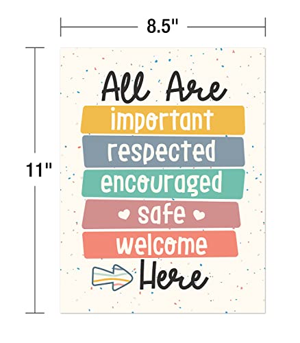 Carson Dellosa We Belong 12 Boho Rainbow Classroom Poster Set, Boho Neutral Motivational Mini Posters for Classroom, Wall Décor, Daycare, and Boho Neutral Classroom Décor