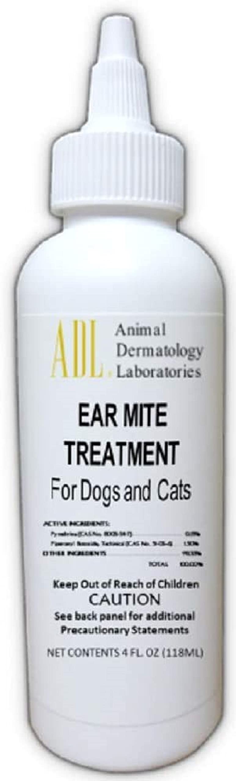 Animal Dermatology Ear Mite Treatment for Dogs & Cats - 4 ounces