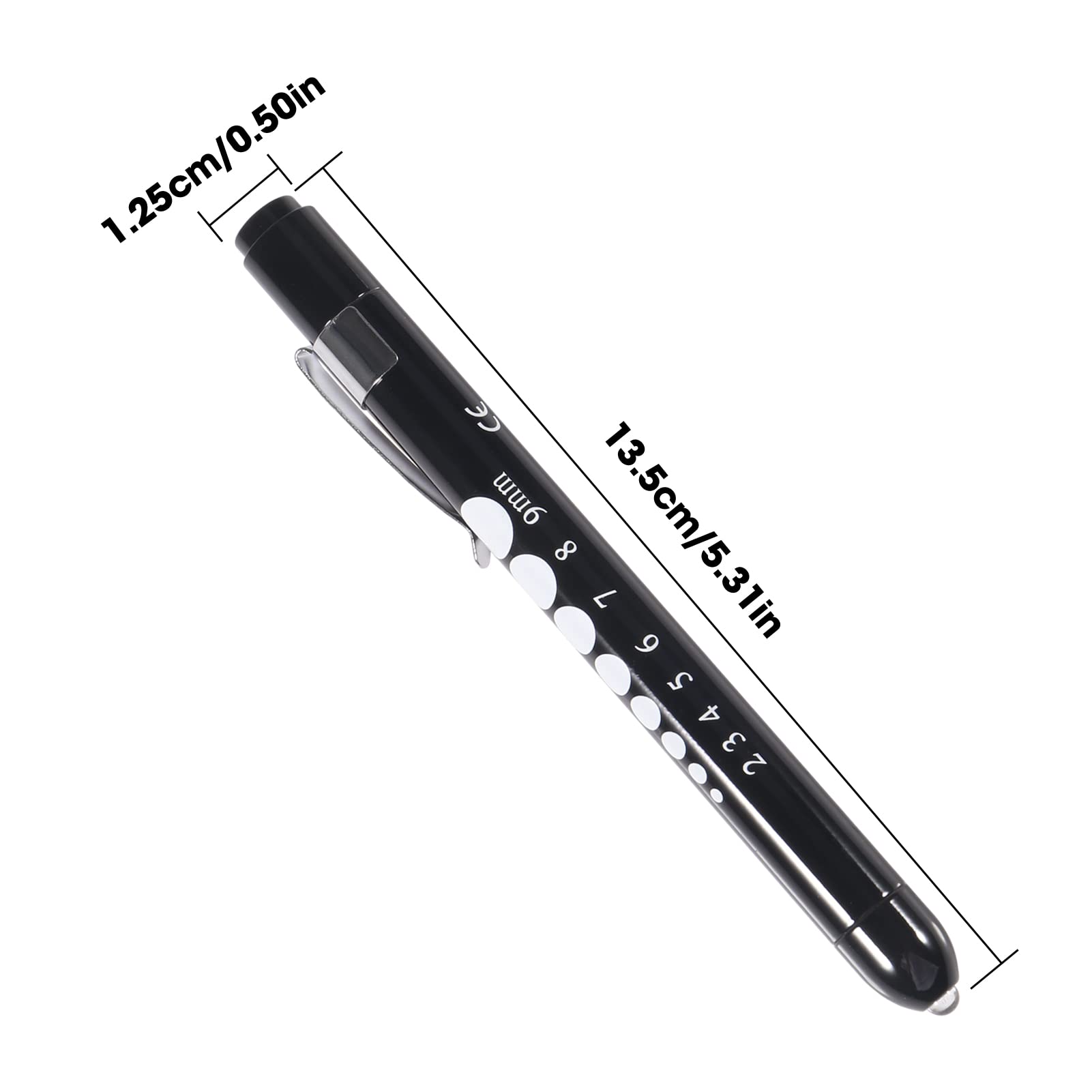 ACEIRMC 3pcs Pen Light,Nurse Medical Reusable LED Penlight White Light with Pupil Gauge and Ruler (Rose + Purple + Rose Gold)