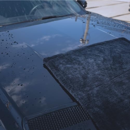 Blackline Car Care XL 3ft x 2ft, Ultra-Absorbant Microfiber Car Drying Towel Twisted Loop Car Drying Towel Extra Large - #1 Rated Car Drying Towel