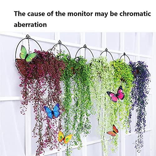 FOMAISELF 2 Pcs Artificial Hanging Plants Indoors - Fake Hanging Plant Outdoors, Artificial Plants for Wedding Party Home Garden Wall Decoration(Green)