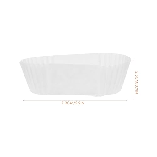 Angoily Wedding Cupcake Cups 1000PCS Paper Cupcake Baking Cups Oval Mini Cupcake Liners for Baking Muffins, Cupcakes or Mini Snacks, Mini Loaf Liners for Baking ( White ) Baking Cups
