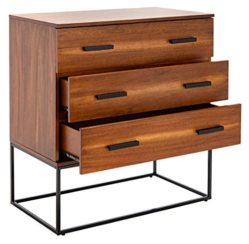 Safavieh Home Collection Marquise Brown 3-Drawer Storage Living Room Bedroom Chest CHS5002A