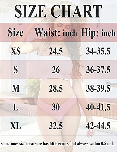 Caterlove Women's Seamless Underwear No Show Stretch Bikini Panties Silky Invisible Hipster 6 Pack (A, Small)