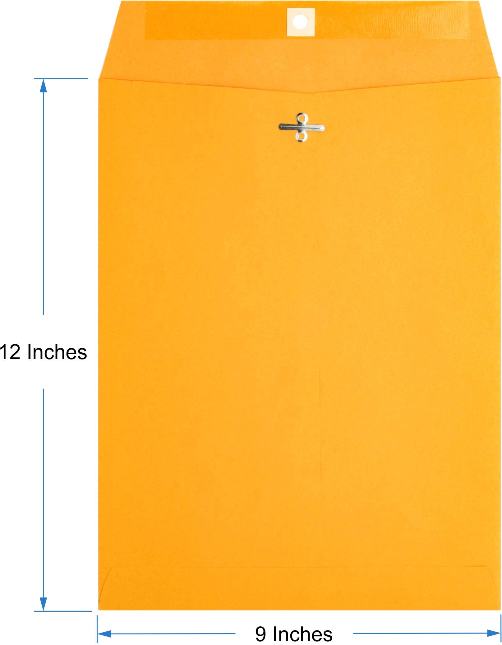 9 x 12 Clasp Envelopes, Brown Kraft Catalog With Clasp Closure & Gummed Seal, 28lb Heavyweight Paper Envelopes, Great For Filing, Storing Or Mailing Documents, 9" x 12" - 10 Envelopes