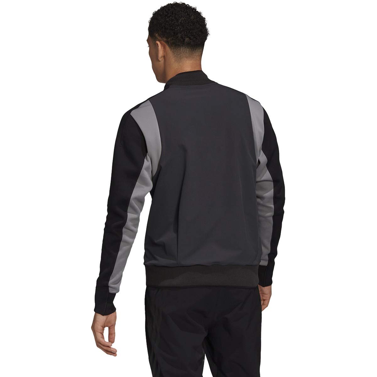 adidas Men's USA Volleyball Varcity Jacket Carbon/Black/Gray X-Large