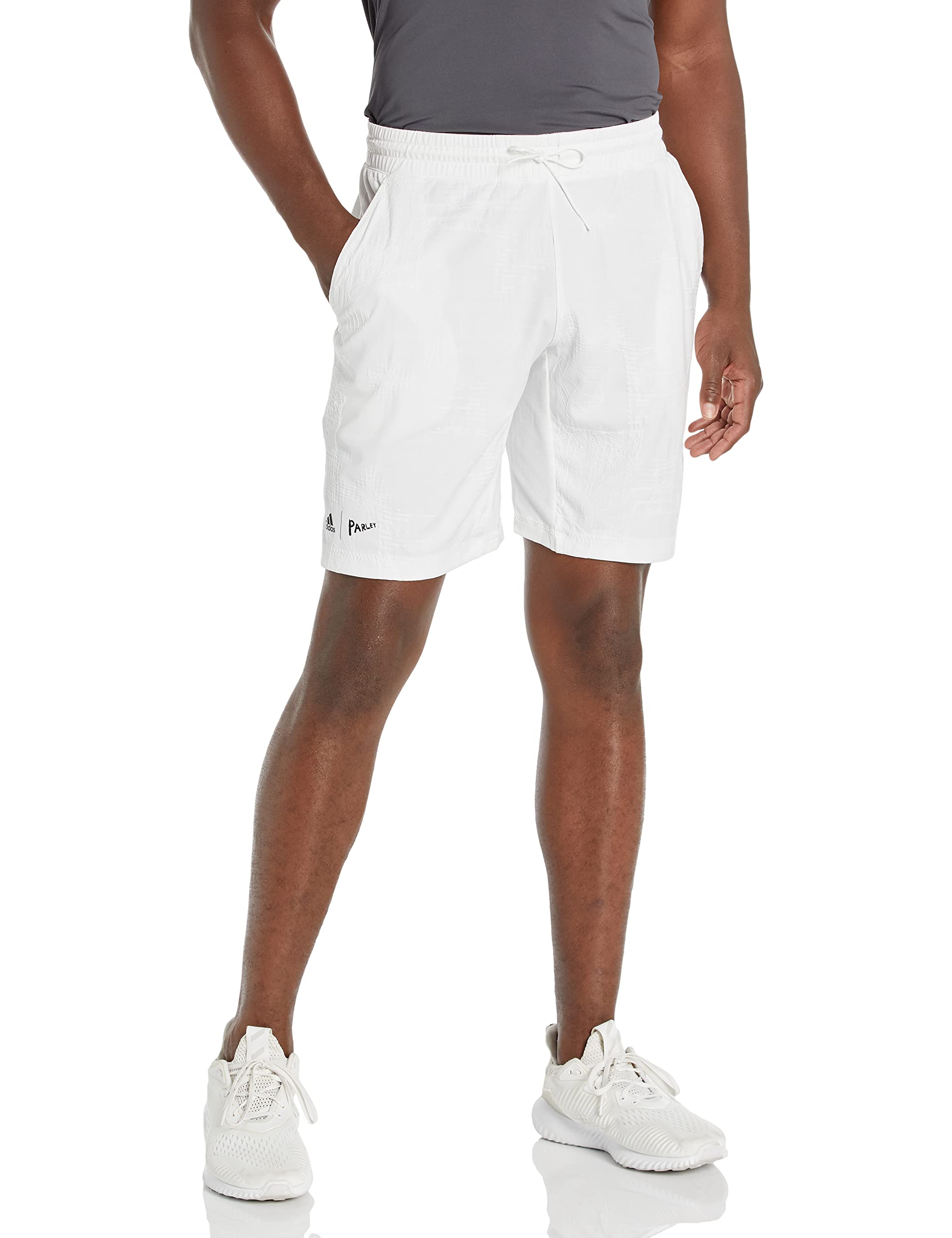 adidas Men's Tennis London Knit Ergo Shorts, White, Medium