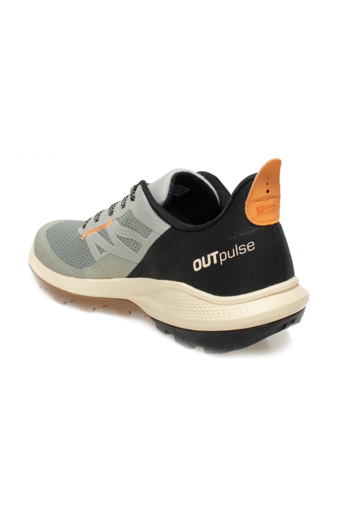 Salomon Men's OUTPULSE Hiking Shoes for Men, Wrought Iron/Bleached Sand/Vibrant Orange, 10