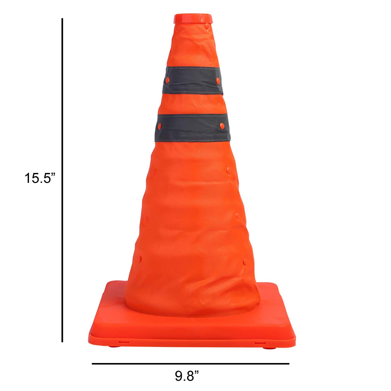 Sunnyglade 4 Pack 15.5 inch Collapsible Traffic Cones Multi Purpose Pop up Reflective Safety Cone