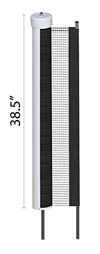 Kidkusion Retractable Driveway Guard | Fits 2 Car Driveway Up to 25 Ft. | Visual Boundary for Playtime Safety | Black | Made in USA