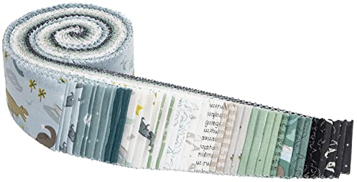 Citrus & Mint Designs Roar Rolie Polie 40 2.5-inch Strips Jelly Roll Riley Blake Designs RP-12460-40