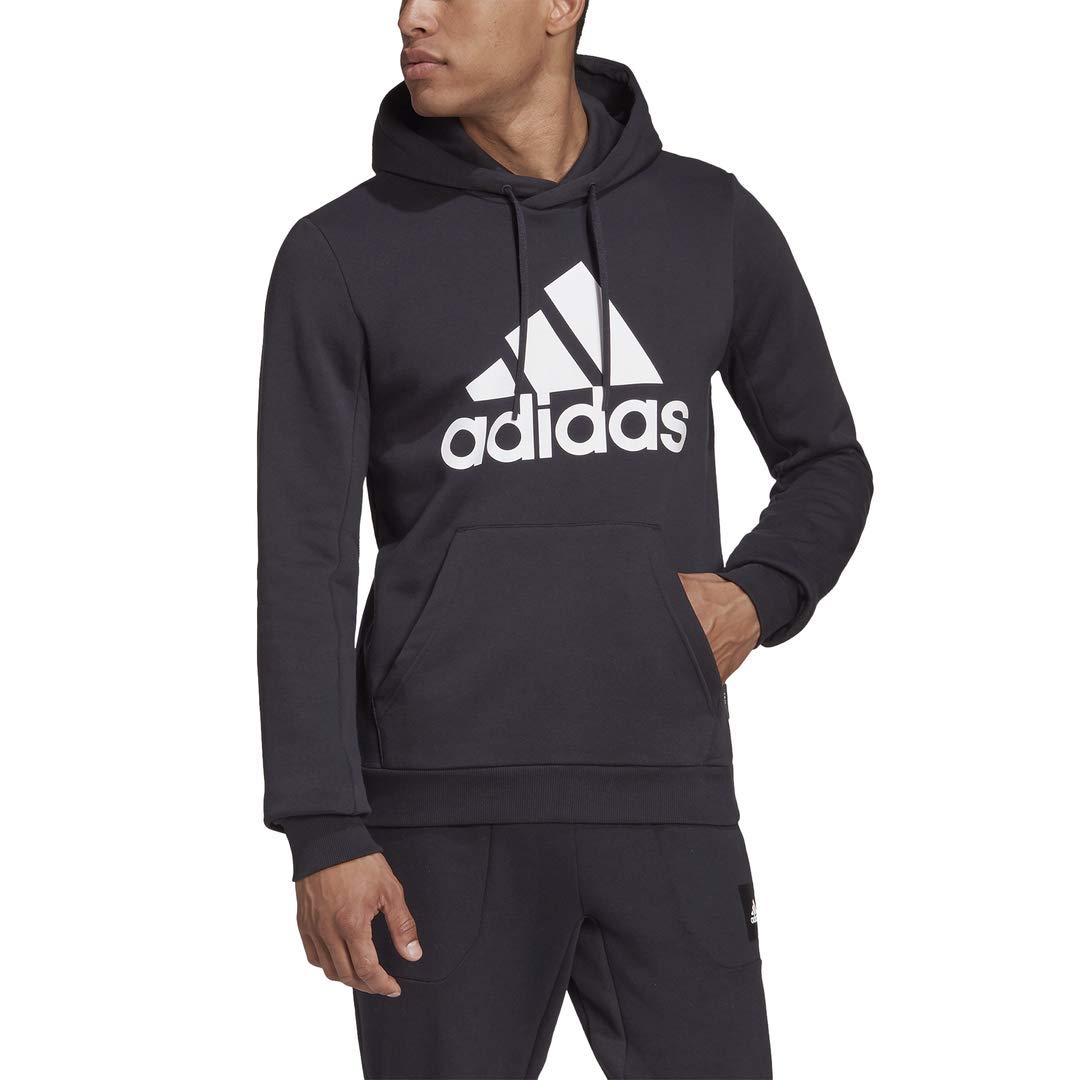 adidas mens Badge of Sport Fleece Hoodie Medium Grey Heather X-Large