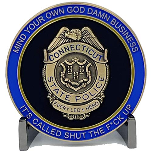 DL1-16 New Version 2 Dispensary Container CSP Challenge Coin Inspired by Connecticut State Police CT Trooper Matthew Spina