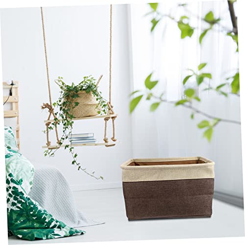 Abaodam 2 Pcs Pet Toy Basket Fabric Bins Toys Storage Organizer Organization and Storage Closet Woven Laundry Basket with Lid Home Storage Organizer Oxford Cloth Shelf Baby Clothing