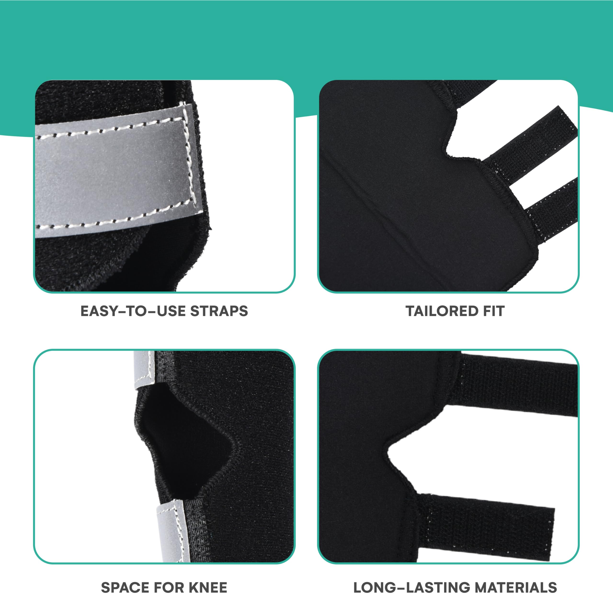 Dog Rear Leg Braces - Braces for Back Legs - Medium-Sized Dog Ankle and Small Dog Knee - Leg Sleeve, Hock and Ankle Support - Joint Wrap Compression Brace for ACL Tear - Canine Broken Leg Protector -