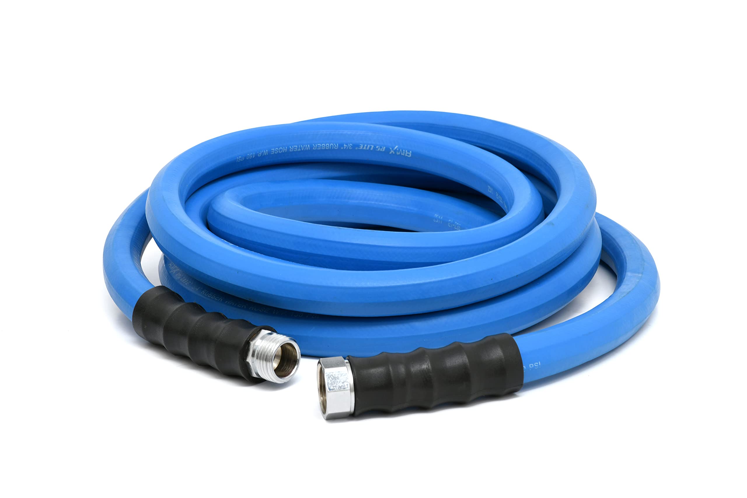 AG-LITE BSAL5815 5/8" x 15' Hot/Cold Water Rubber Garden Hose, 100% Rubber, Ultra-Light, Super Strong, 500 PSI, 50F to 190F Degrees, High Strength Polyester Braided