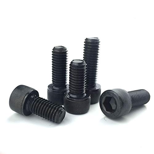 Screws M7 Allen Screws hex Socket Cap Screw Bolt Locking Nuts Hexagon Bolts 10-50mm Length Black - (Size: M7 x 10mm (5Pcs))