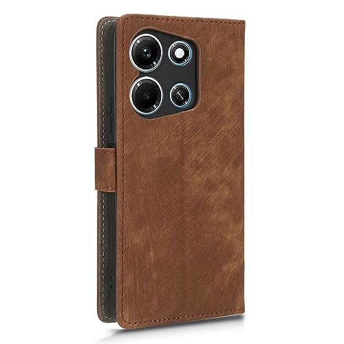 Case Compatible with Infinix Note 30i 4G X6716,Leather Case with Card Slot.Wallet Design,RFID Protection.Standable Flip Case Brown