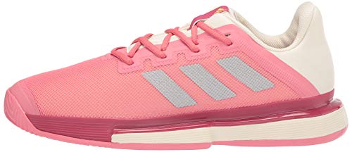 adidas Women's Solematch Bounce Hazy Rose/Silver Metallic/Acid Orange 9.5