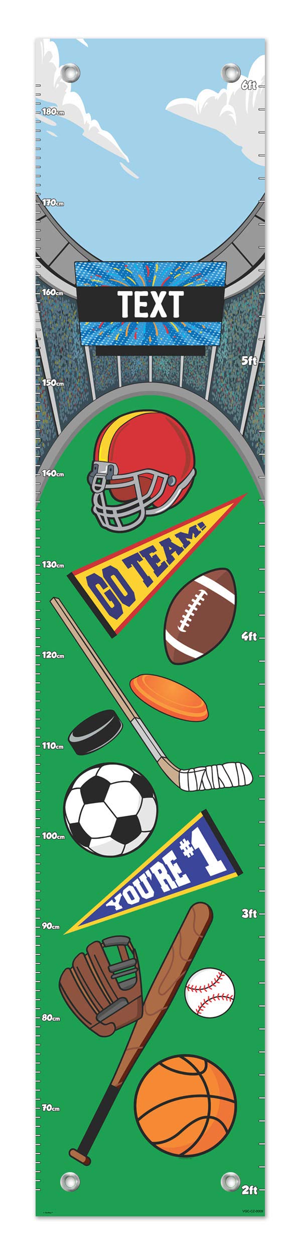 Kid Room Decor Kid Growth Chart Sports Theme Gifts Child Measurement Chart Personalized Growth Chart