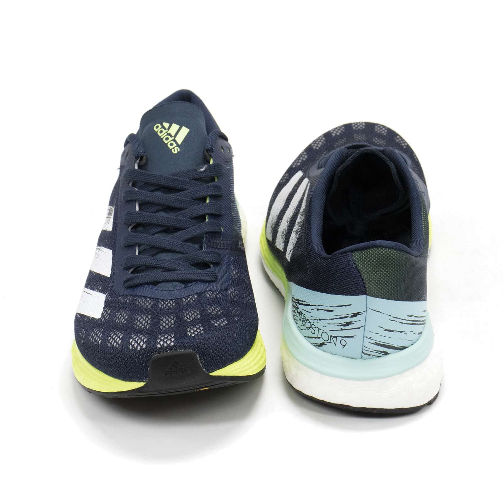 adidas Womens Adizero Boston 9 Running Sneakers Shoes - Blue,White - Size 5.5 M