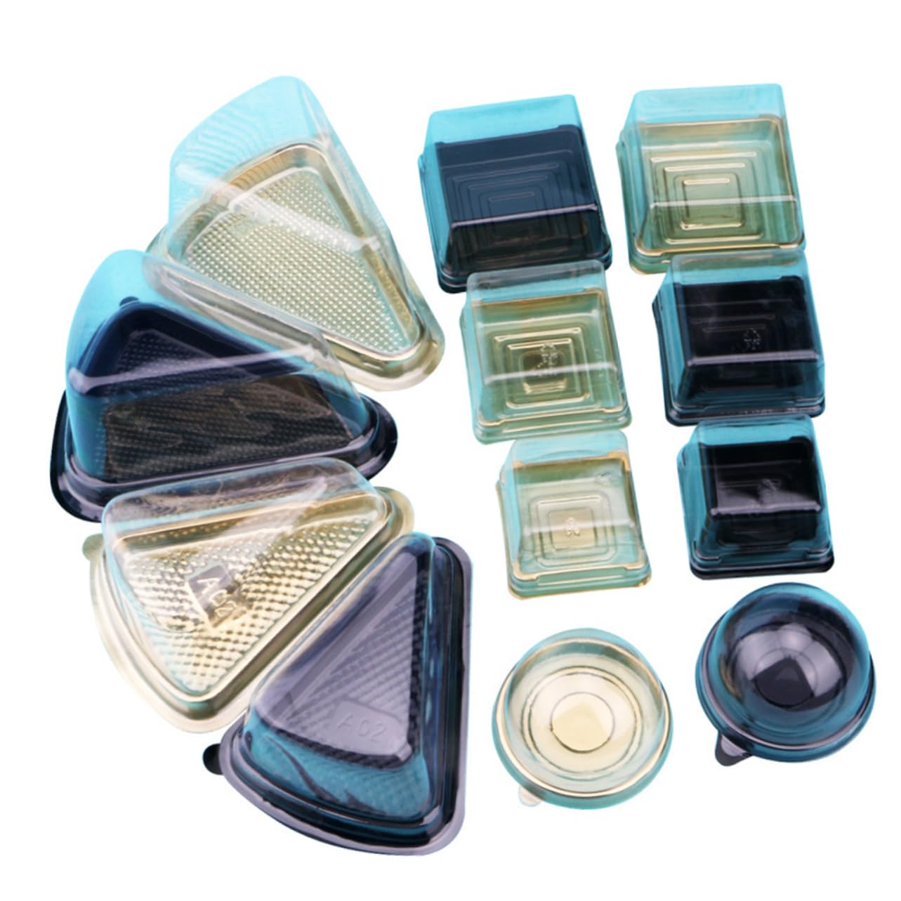 Abaodam 50 Pcs Boxes Cake Containers Disposable Containers Mini Cupcake Container Niang Tray Box