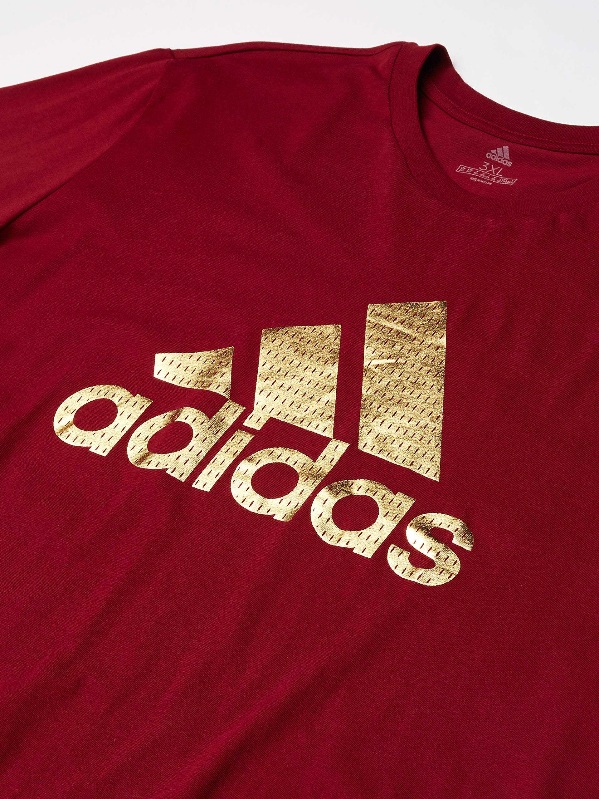 adidas mens Universal Foil Graphic Tee Collegiate Burgundy Small
