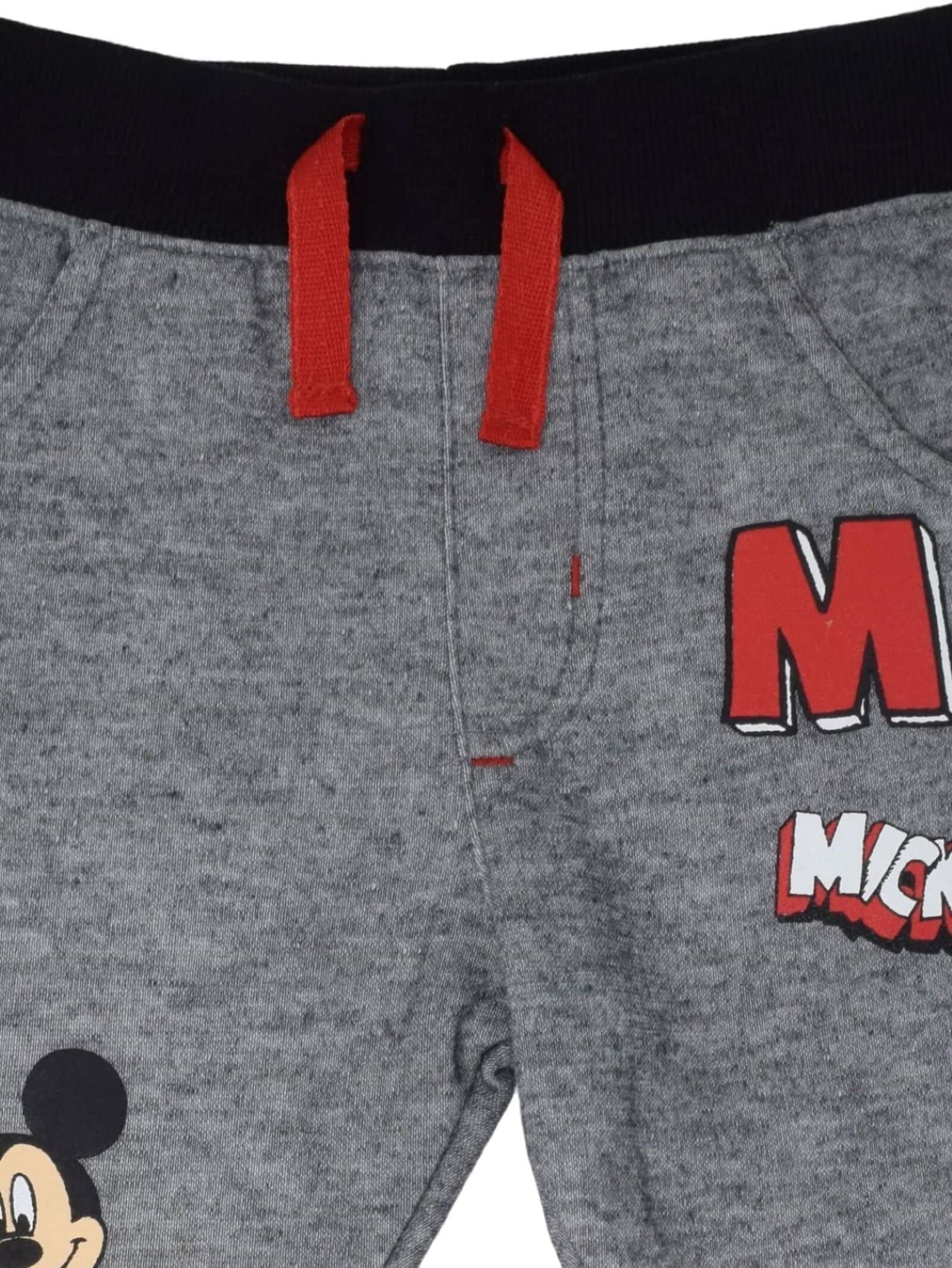 Disney Mickey Mouse Toddler Boys 2 Pack Pants Black/Gray 3T