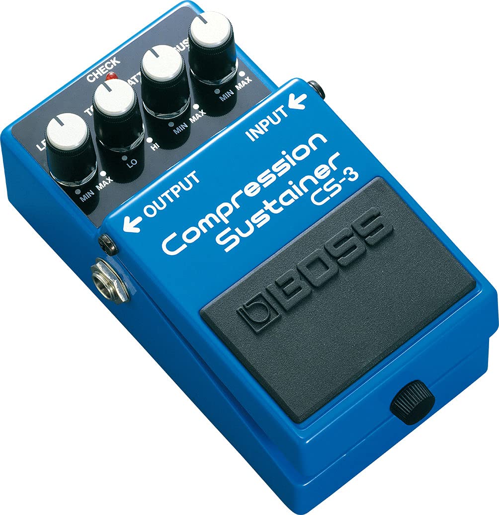 Boss CS-3 Compressor/Sustainer Bundle with Instrument Cable, Patch Cable, and Picks